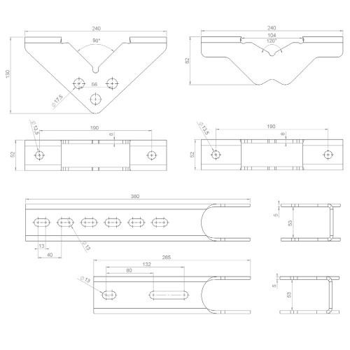 MAFI 3611 Vertical Tower Leg Offset Kit