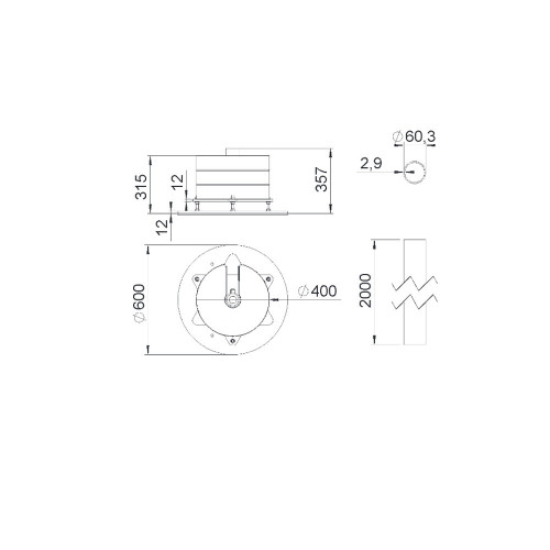 MAFI 4112 Roof Tube Single Based