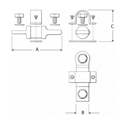 Lightning Protection Bi Metallic Connectors BIM253 Aluminium Copper