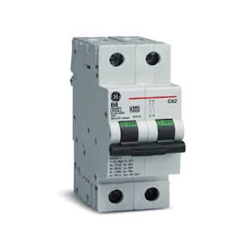 G62 C63 GE Type C 2 Pole MCB 6kA