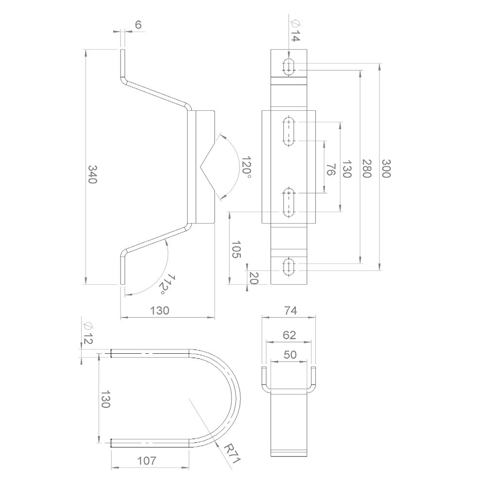 MAFI 3541 Medium Duty Wall Mount