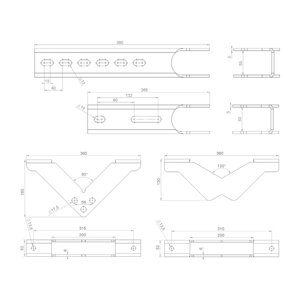 MAFI 3614 Vertical Tower Leg Offset