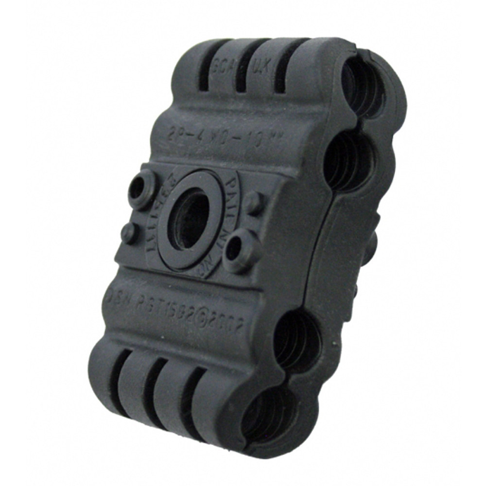 GCA LTD 2P-4BW0-10mm Two Piece 4 Way Black Clamp