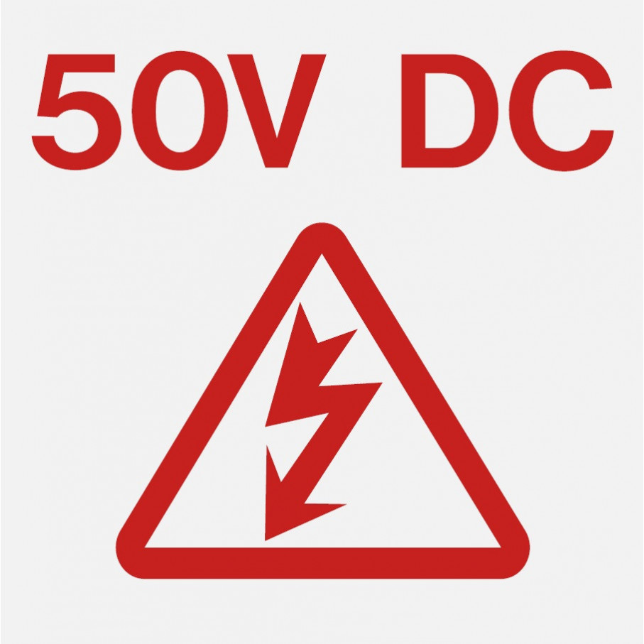 50VLABELS 50 Volt Danger Label 40x40