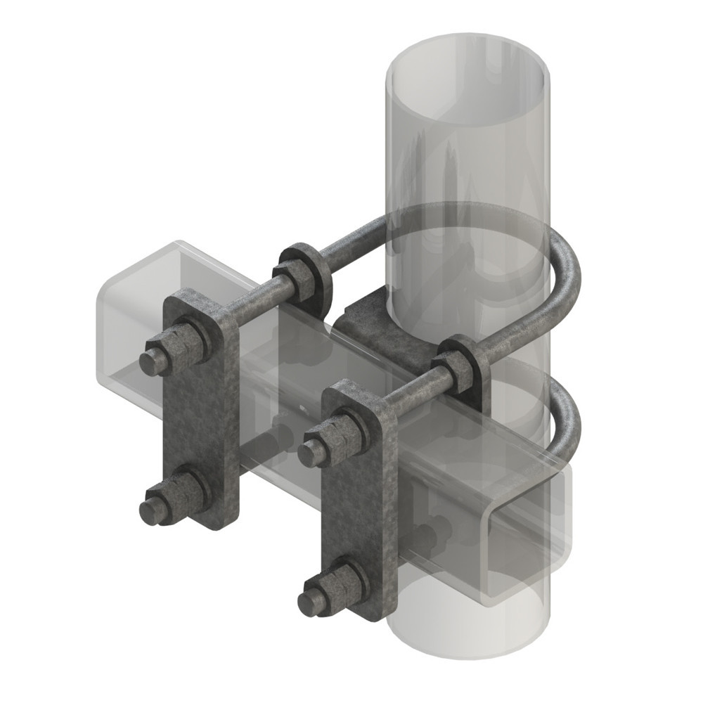 MAFI 5320 Cross Over Plate - For joining 75mm dia tubes to 50x50/60x60 ...