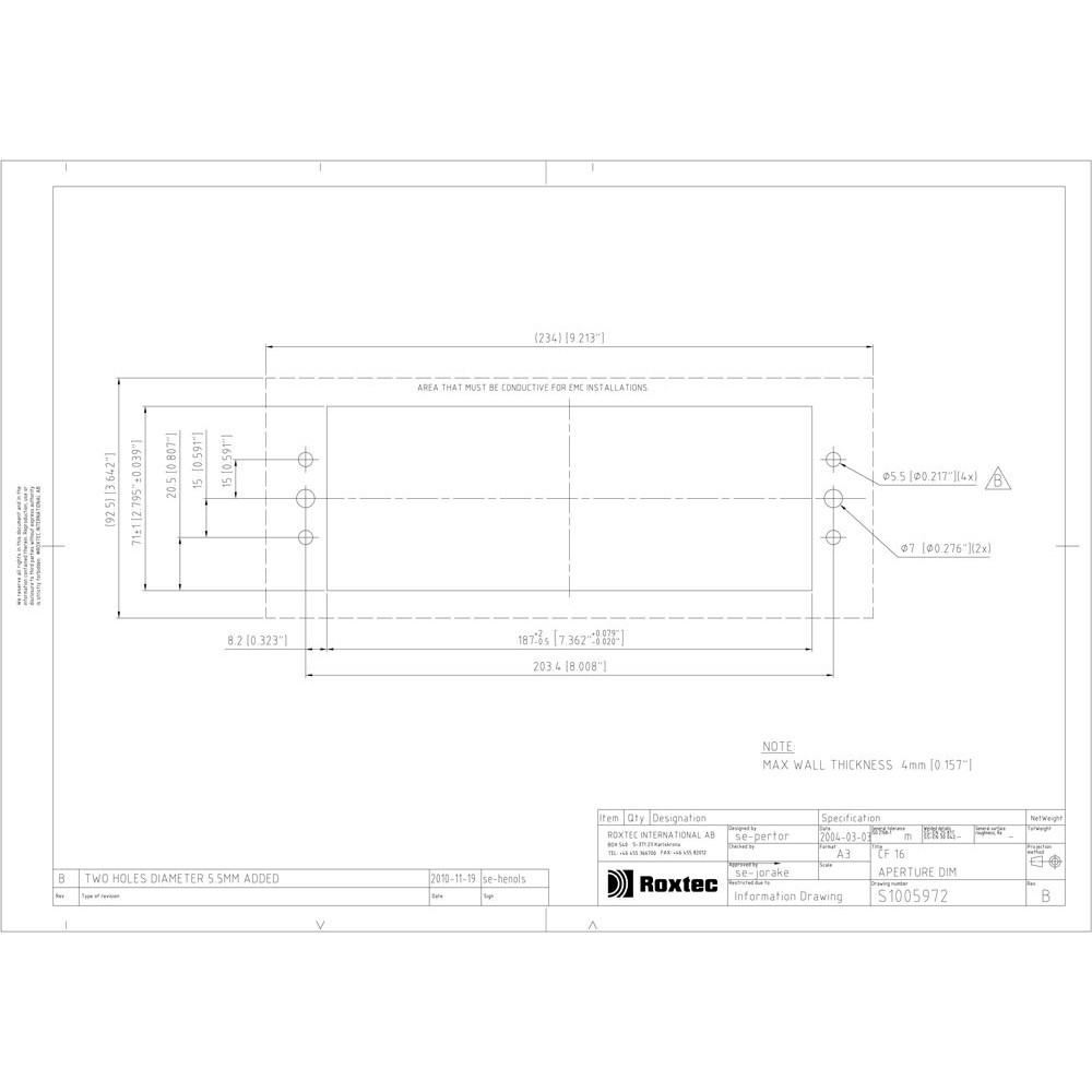 Roxtec CF 16 Enamelled Compact Frame Primed Steel