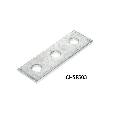 CHSF503 Flat Plate 3 Hole for Slotted Channel Hot Dipped Galv