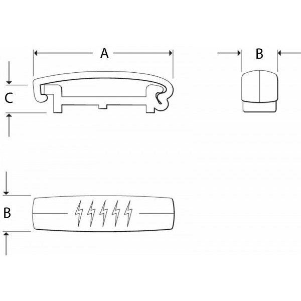 Non Metallic "Medium" DC Clips, Lightning Protection, for 25 x 3mm Bare ...