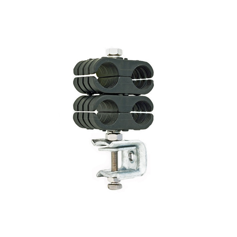GCA Ltd Black Double Clamp Assembly DW7 for 4 x 1-1/4" or 6-50 Feeder ...