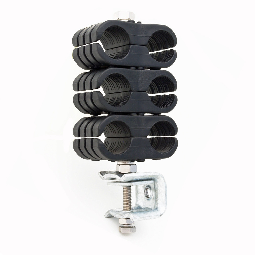 GCA Ltd Black Double Clamp Assembly DW7 for 6 x 1-1/4" or 6-50 Feeder ...