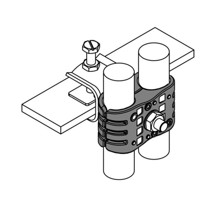 GCA LTD DW2 1/2" or 4-50 Black Double Feeder Clamp